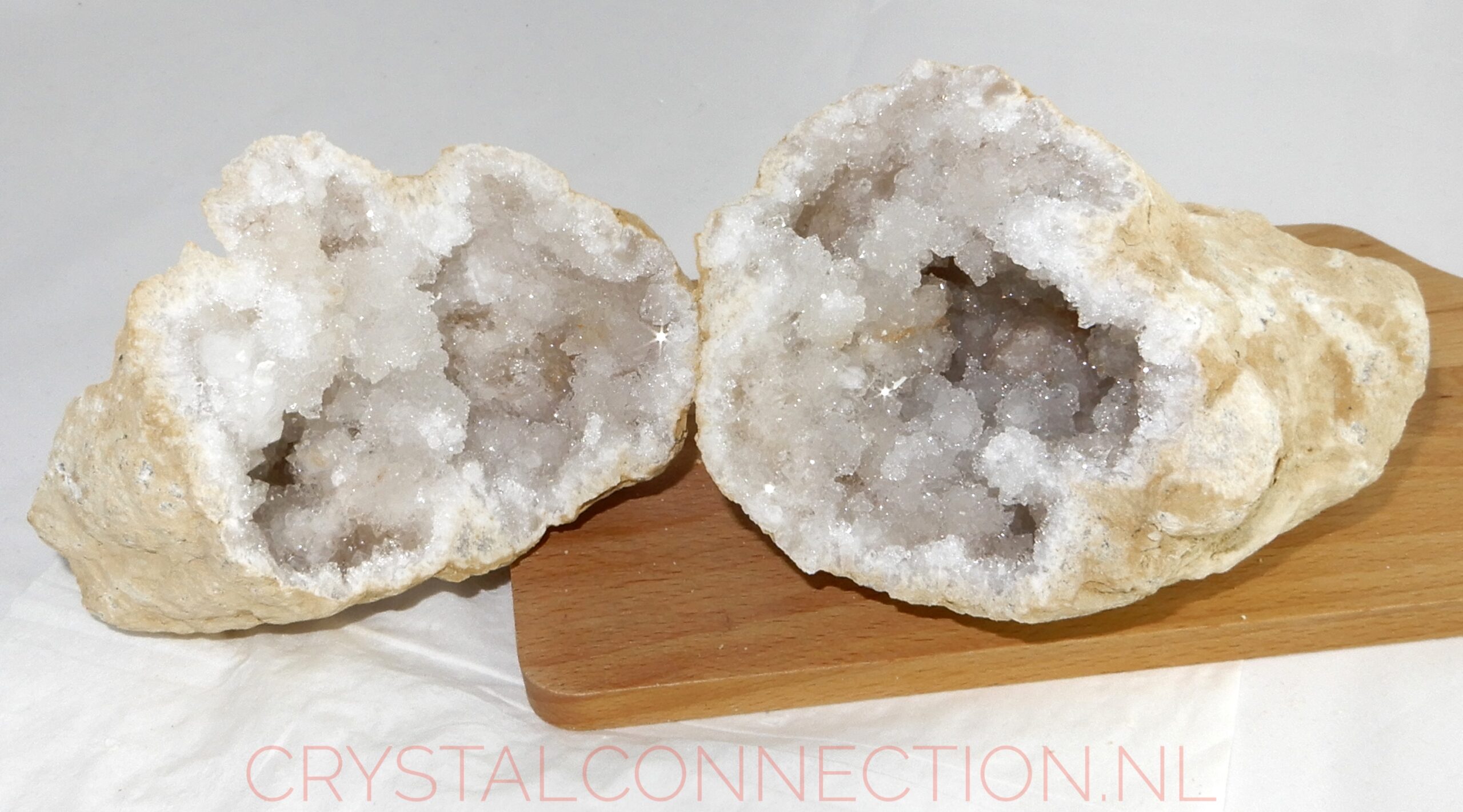 Bergkristal geode gekraakt Marokko