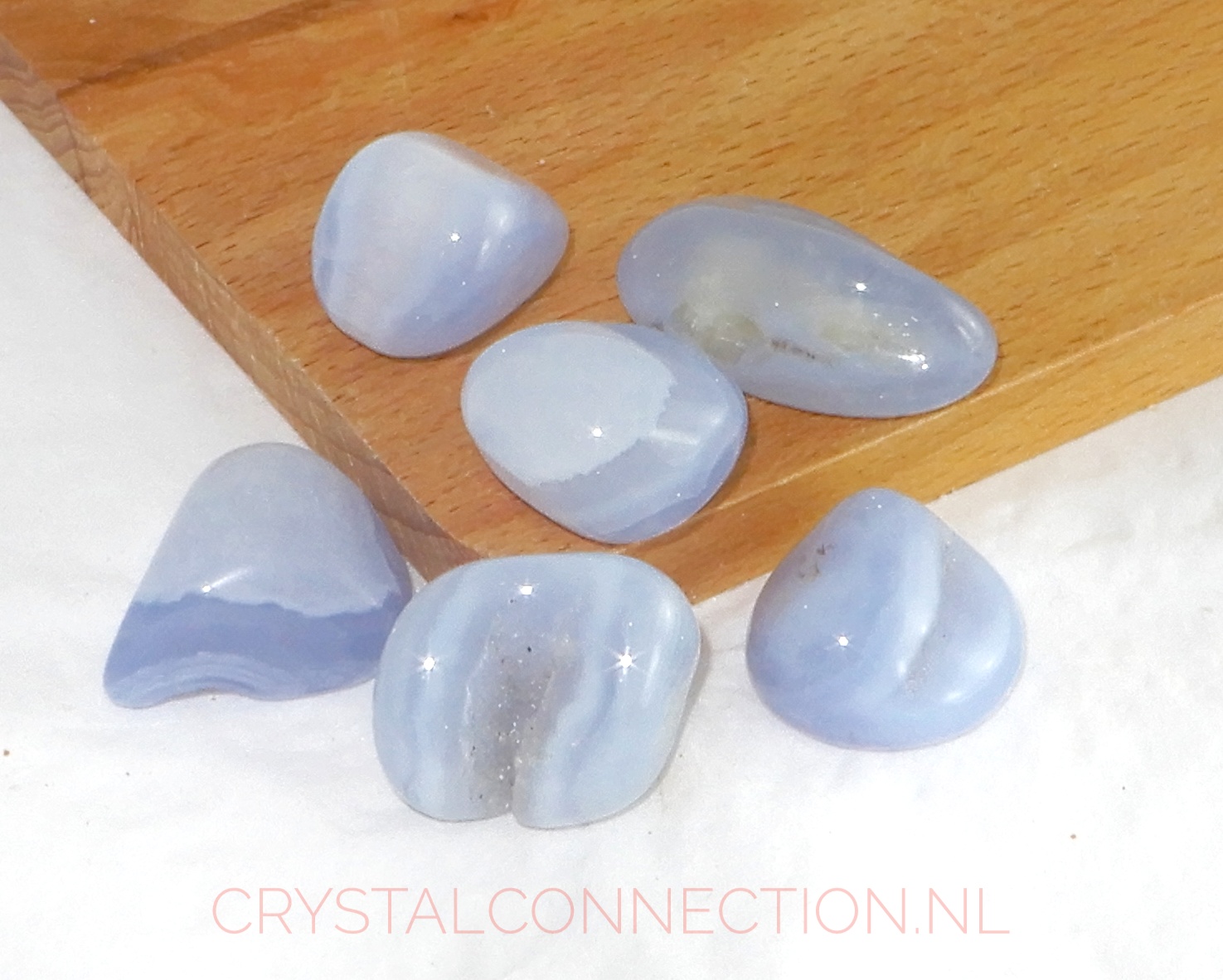 Chalcedoon trommelsteen avaloniet